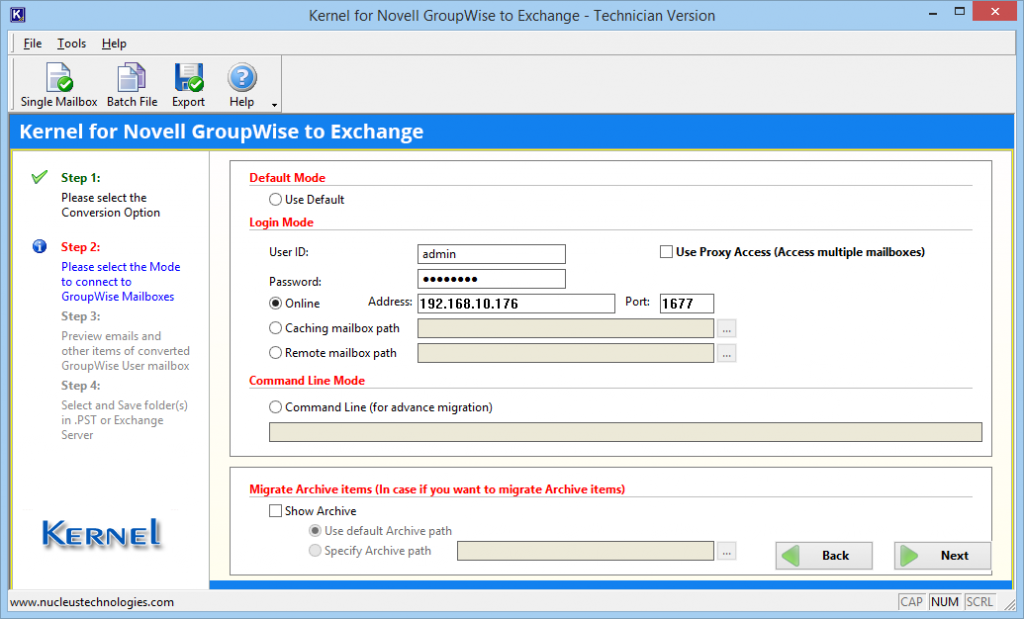How to perform smooth data migration from GroupWise to Exchange server?