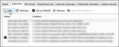 How to create a new PST file in MS Outlook?