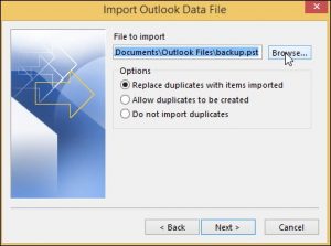 How to create a new PST file in MS Outlook?