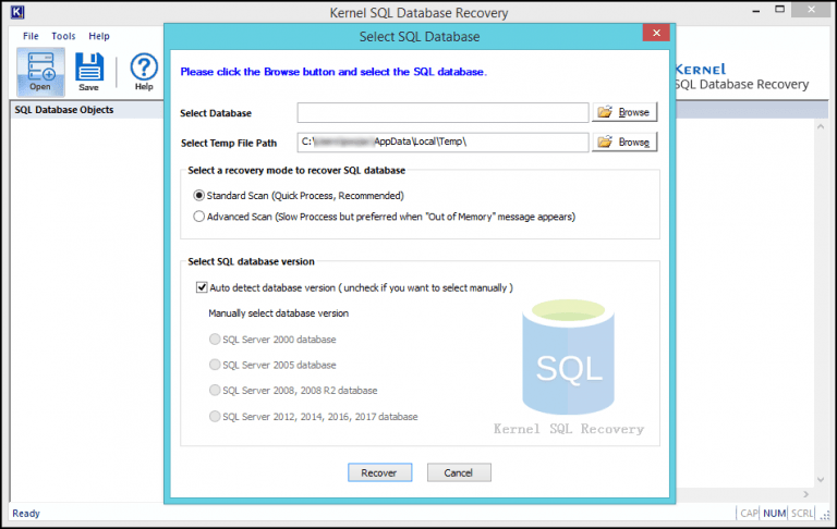 Recover MDF files after a ransomware attack