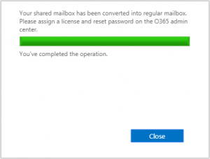 Convert a user mailbox to shared & a shared mailbox to user mailbox in ...