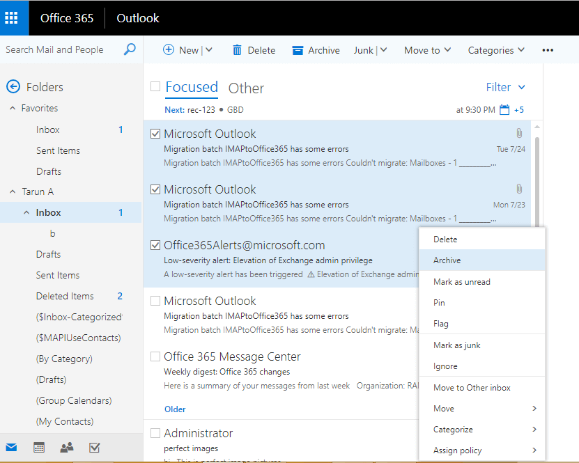 Microsoft 365 E3 Exchange Online Archiving SMICOF