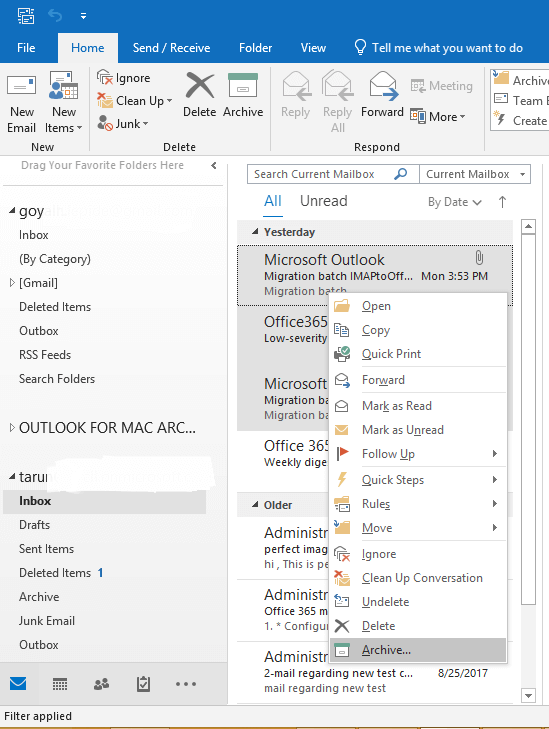 How To Archive Mails In Office 365 