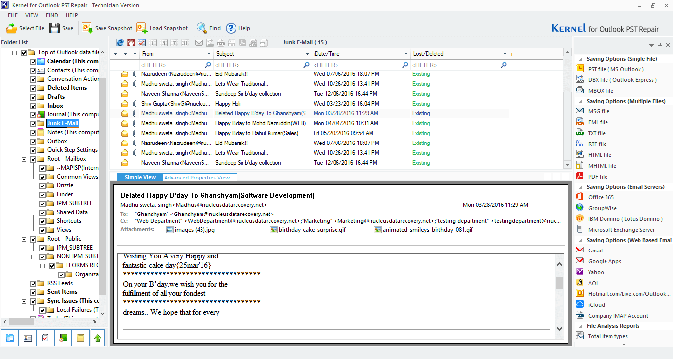 Converting ANSI PST to Unicode PST in Outlook 2016, 2013 & 2010
