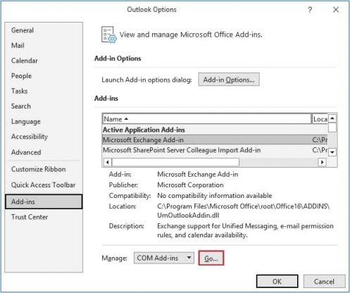 Fix Microsoft Outlook “Not Implemented” error in 2016/2013/2010