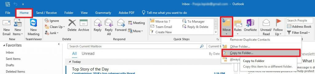 Split PST file in Outlook 2016, 2013, 2010, 2007 manually