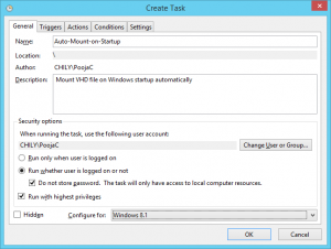 Auto-Mount a VHD/VHDX file at startup in windows 10 & 8.1