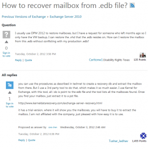 How to recover mailbox from EDB file?