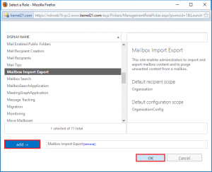 Use New-MailboxExportRequest Powershell Command