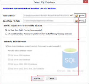MDF file location in SQL server 2014, 2016, & 2017