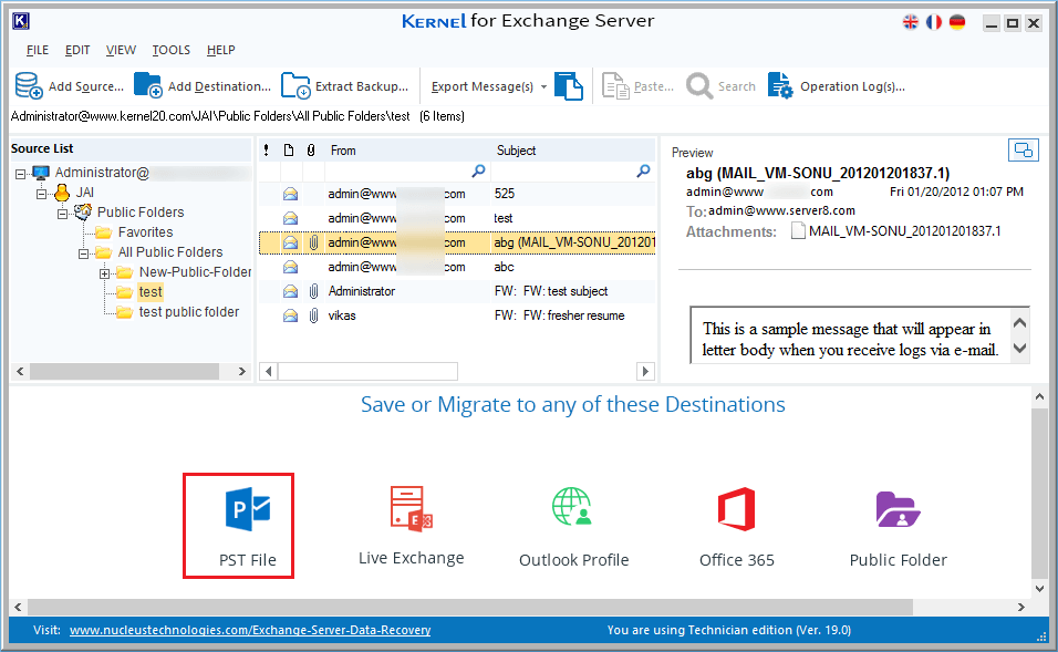 How To Find The Exchange Public Folder Mail Server Aslcollector