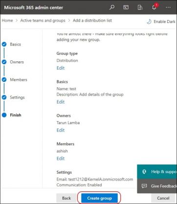 Learn how to create Distribution List in Microsoft 365