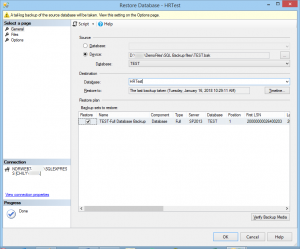 Restore SQL database with a different name