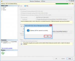 Restore SQL database with a different name