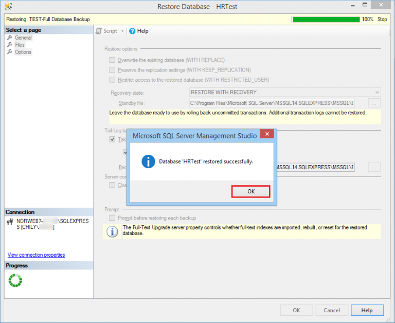 Restore Sql Database With A Different Name