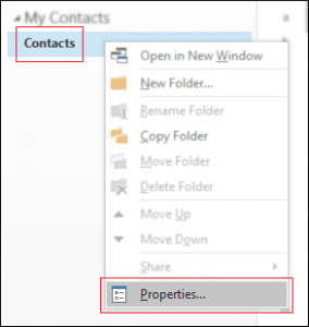 Outlook contacts missing after Windows 10 upgrade