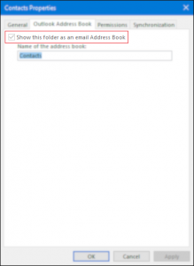 Outlook contacts missing after Windows 10 upgrade