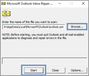 Fix the Outlook error – ‘The operation failed. An object could not be ...