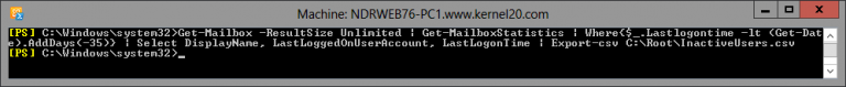 How to get inactive mailboxes in Exchange Server?