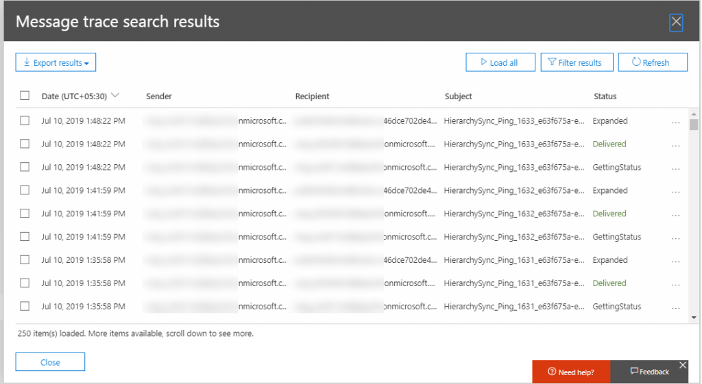 Message Tracing in Exchange Online (Office 365)