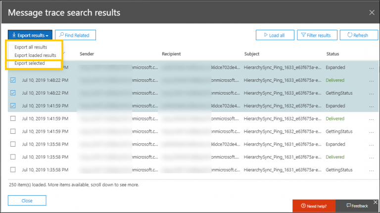 Message Tracing in Exchange Online (Office 365)