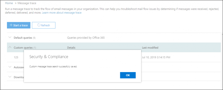 Message Tracing in Exchange Online (Office 365)