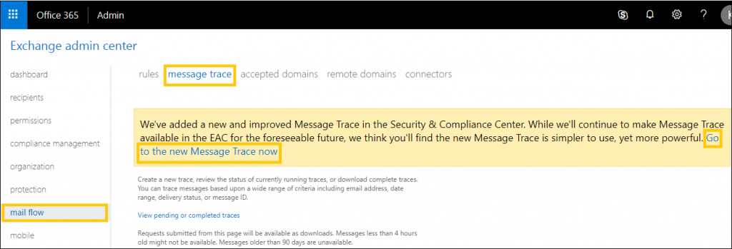 Message Tracing in Exchange Online (Office 365)