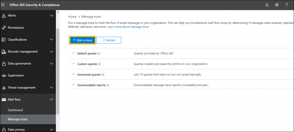 Message Tracing in Exchange Online (Office 365)