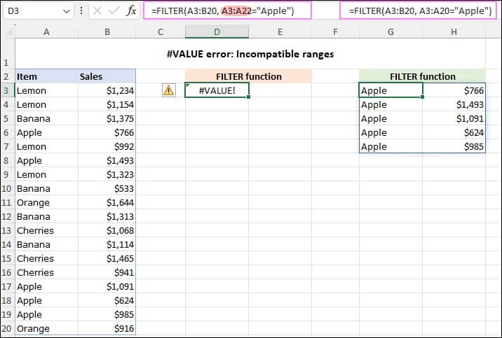 How to fix ‘VALUE Error’ in Excel 2016
