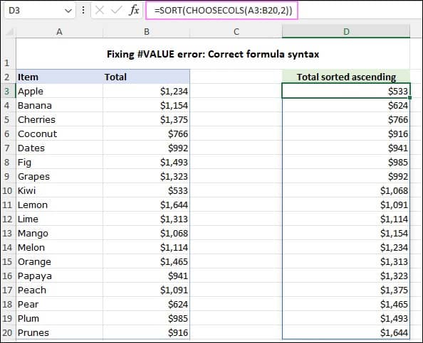 How to fix ‘VALUE Error’ in Excel 2016