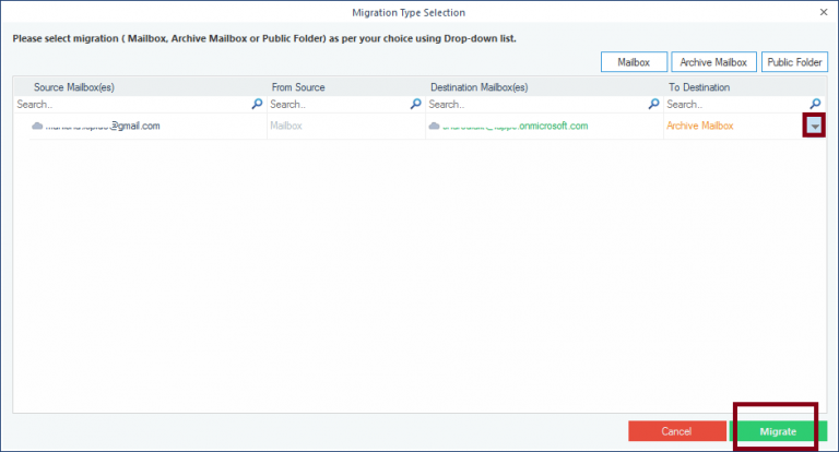How to migrate IMAP to Office 365 shared mailbox?