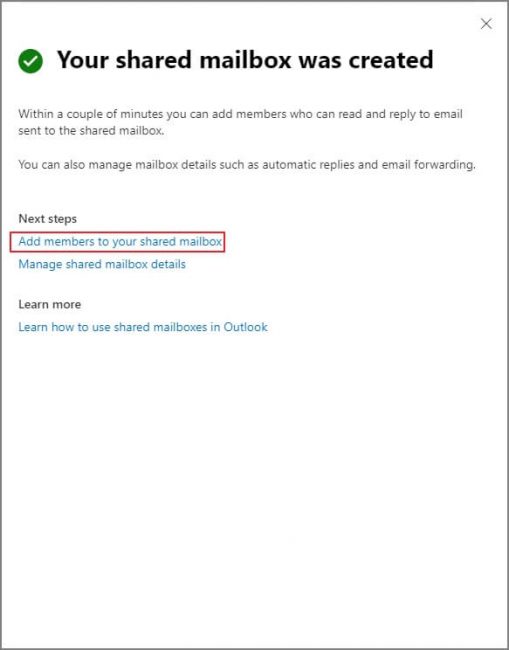 Guide to create a Shared Mailbox in Office 365