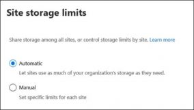 Two ways to check SharePoint Online storage information