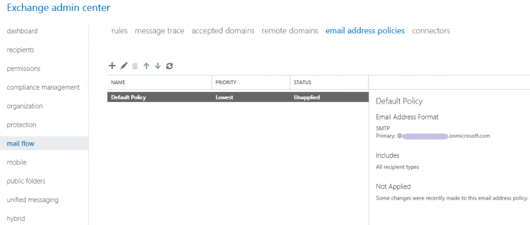 Email Address Policies in Office 365
