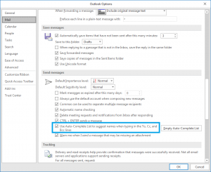 Tips for using Outlook 2016’s AutoComplete list efficiently