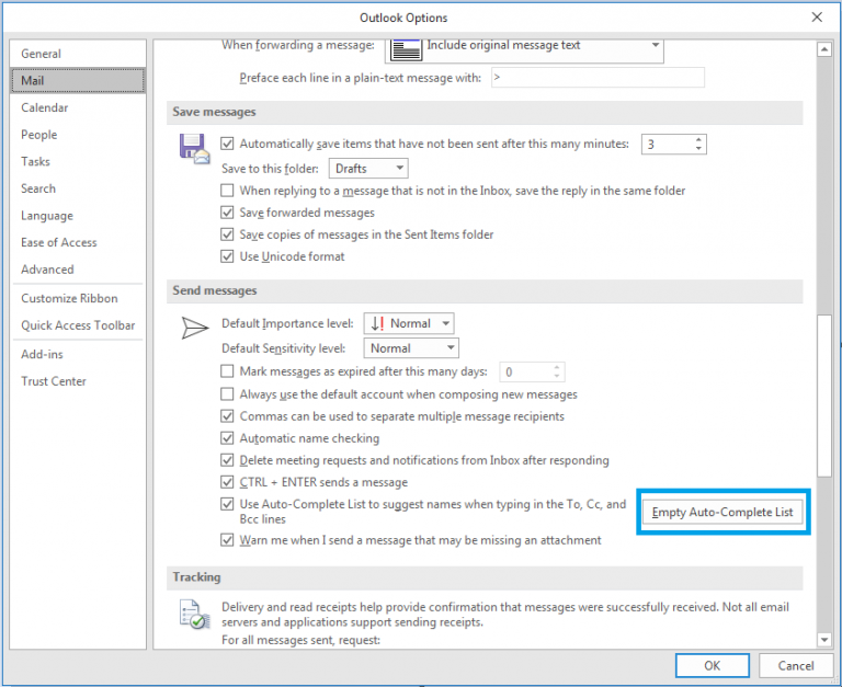 Tips for using Outlook 2016’s AutoComplete list efficiently