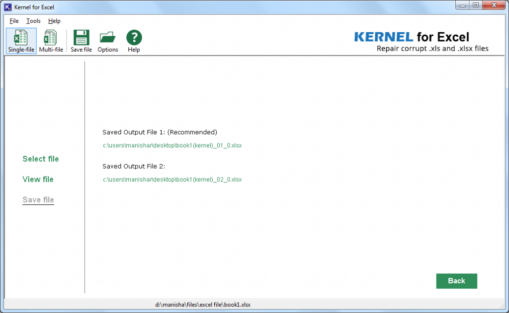 Recover virus infected excel files