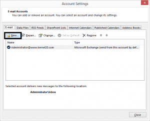 Set up an IMAP connection to Exchange account using Outlook