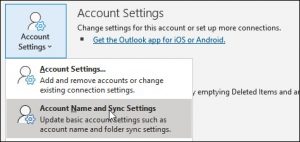 How to switch from working offline to working online in Outlook?