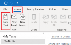 Simple steps to import Outlook Tasks to OneNote