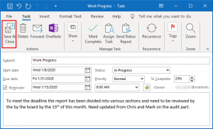 Simple steps to import Outlook Tasks to OneNote