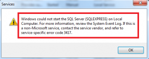 Ways to fix SQL server error “3417”