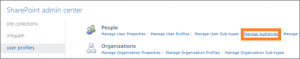 Manage SharePoint user profiles in Admin Center