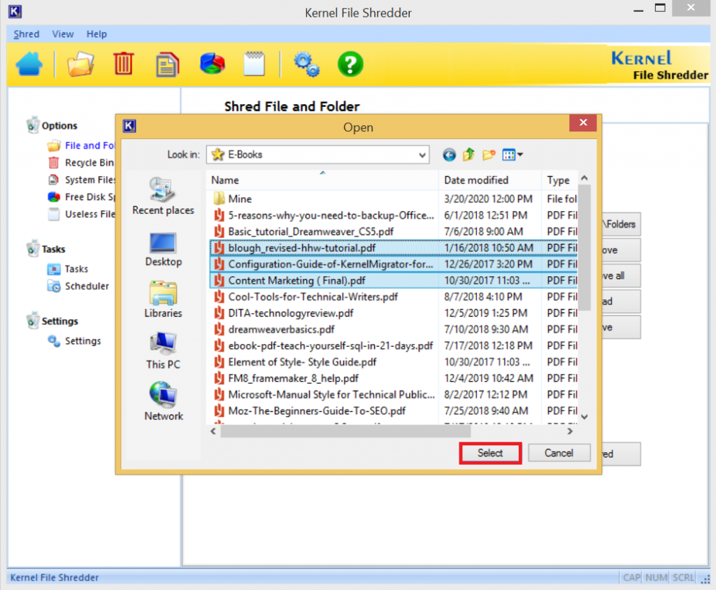 Differences between file deletion and file shredding