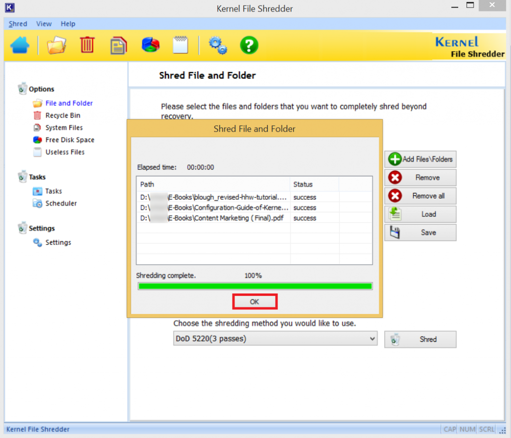 Differences between file deletion and file shredding