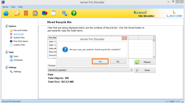 Delete files permanently from your Windows Recycle Bin