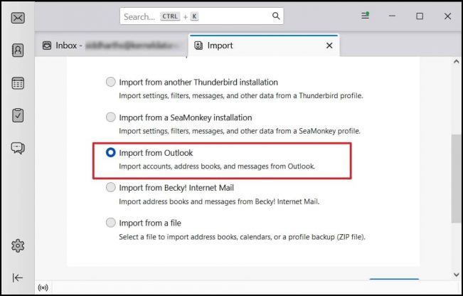 How to import OST to Thunderbird?
