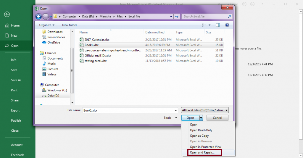 Fix the Excel error ‘data may have been lost’