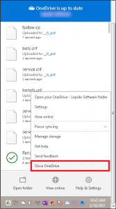 Fix “Microsoft OneDrive has stopped working” error