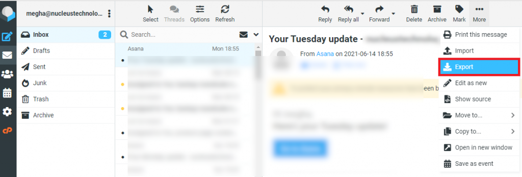 How to backup Roundcube emails to PST?